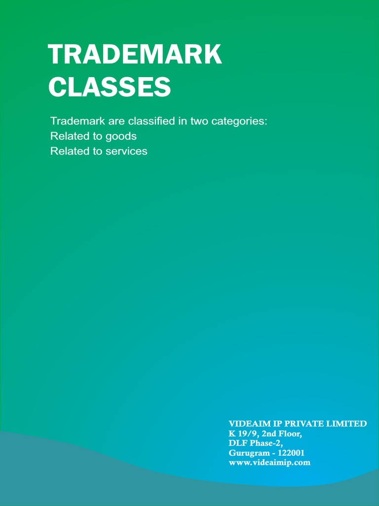 Trademark Classes | PDF | Consumer Goods | Foods