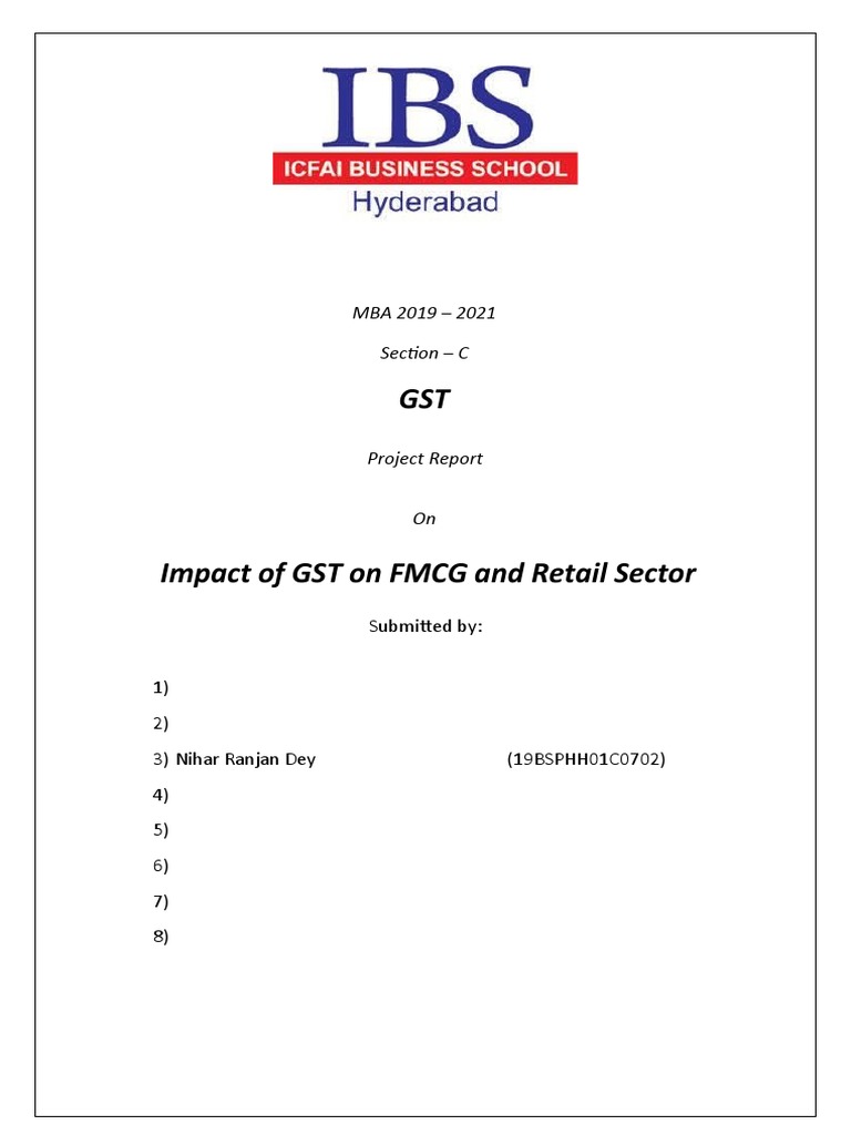 Challenges Faced by FMCG Sector in Implementing GST | Download Free PDF ...