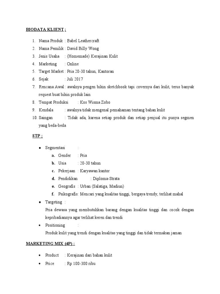 Profiling Target Audience | PDF