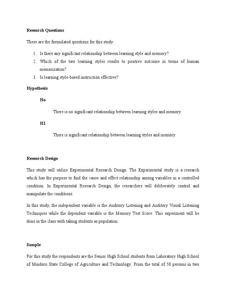 Data Gathering Procedure | PDF | Experiment | Learning Styles
