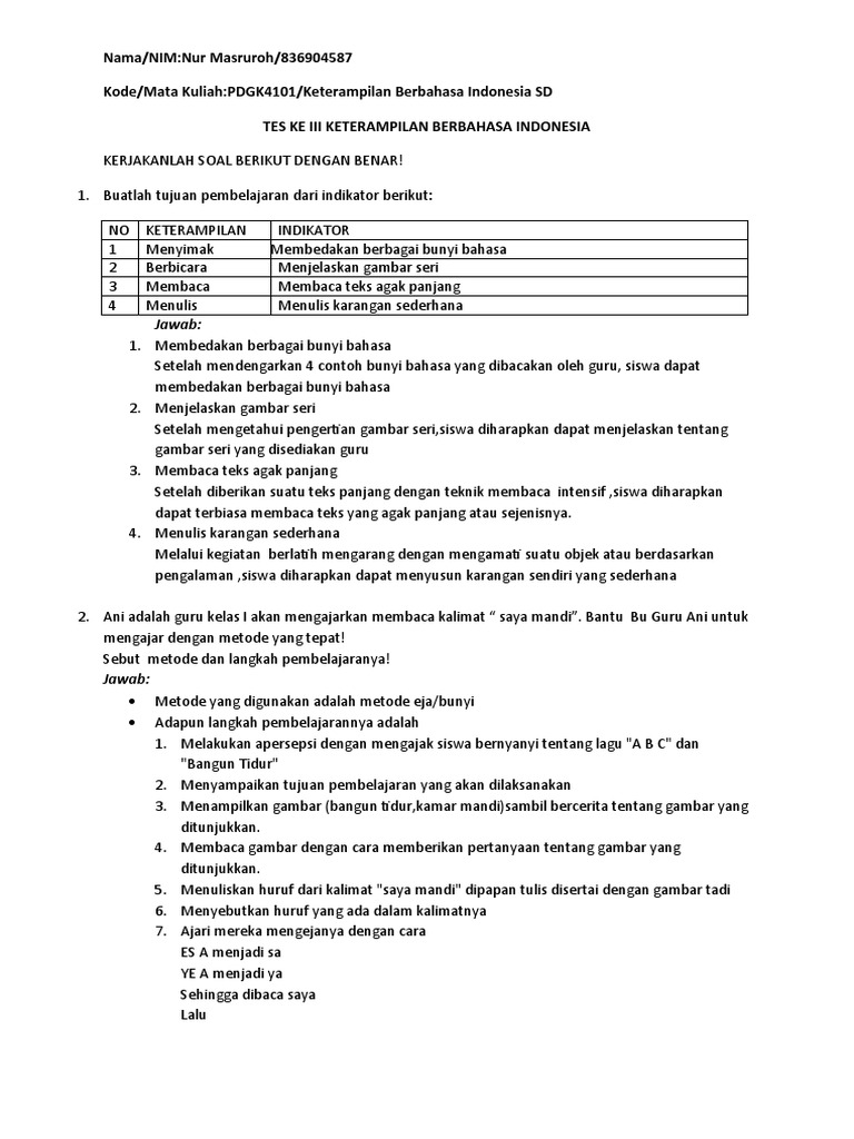 TT3 Nur Masruroh | PDF