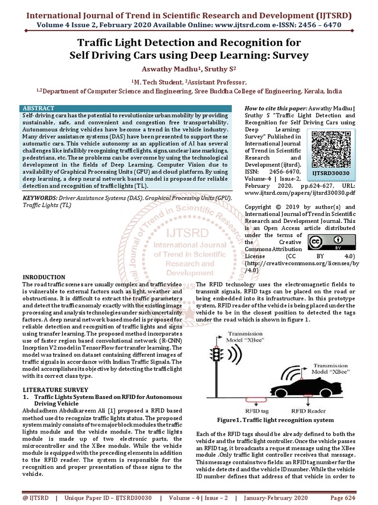 Traffic Light Detection and Recognition For Self Driving Cars Using ...