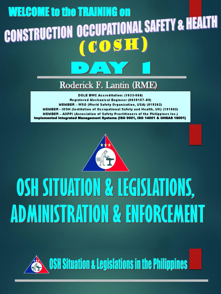 Osh Situationer Legislations PDF | PDF | Occupational Safety And Health ...
