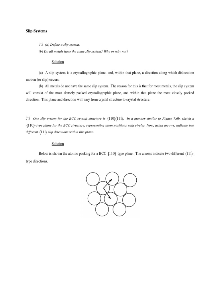 Slip Systems | PDF | Teaching Methods & Materials | Science & Mathematics