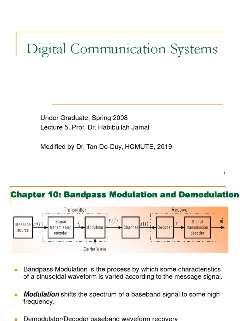 Digital Bandpass Modulation Techniques | PDF | Modulation | Detector ...