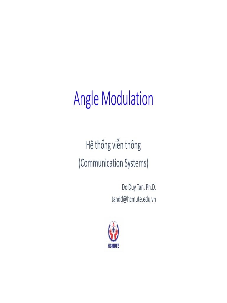 Angle Modulation: Hệ thống viễn thông (Communication Systems) | PDF | Frequency Modulation ...