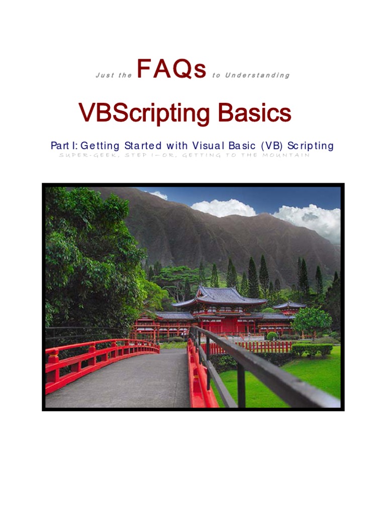 Just The FAQs To VB Scripting Basics | PDF | Career & Growth