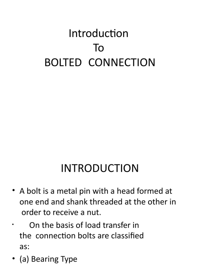 Bolted Connections | PDF | Nut (Hardware) | Screw
