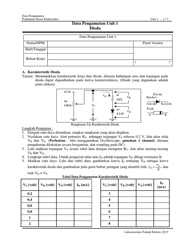 Unit 1 Dioda | PDF | Sains & Matematika
