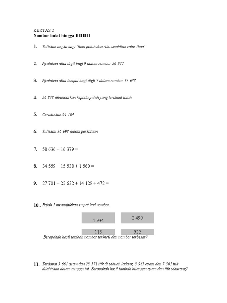 Matematik Tahun 6 | PDF