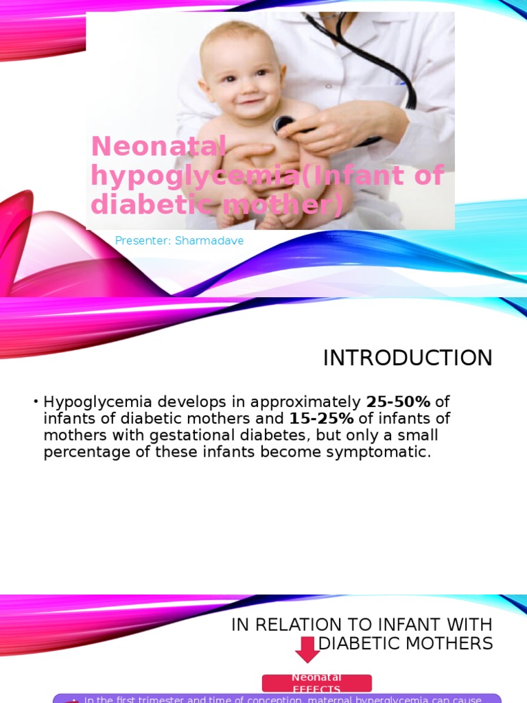 Neonatal Hypoglycemia (Infant of Diabetic Mother) | PDF | Hypoglycemia ...