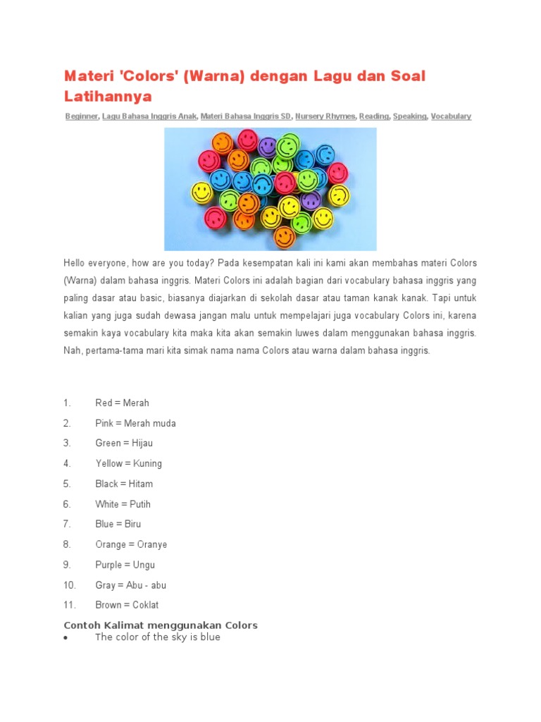 Materi 'Colors' | PDF