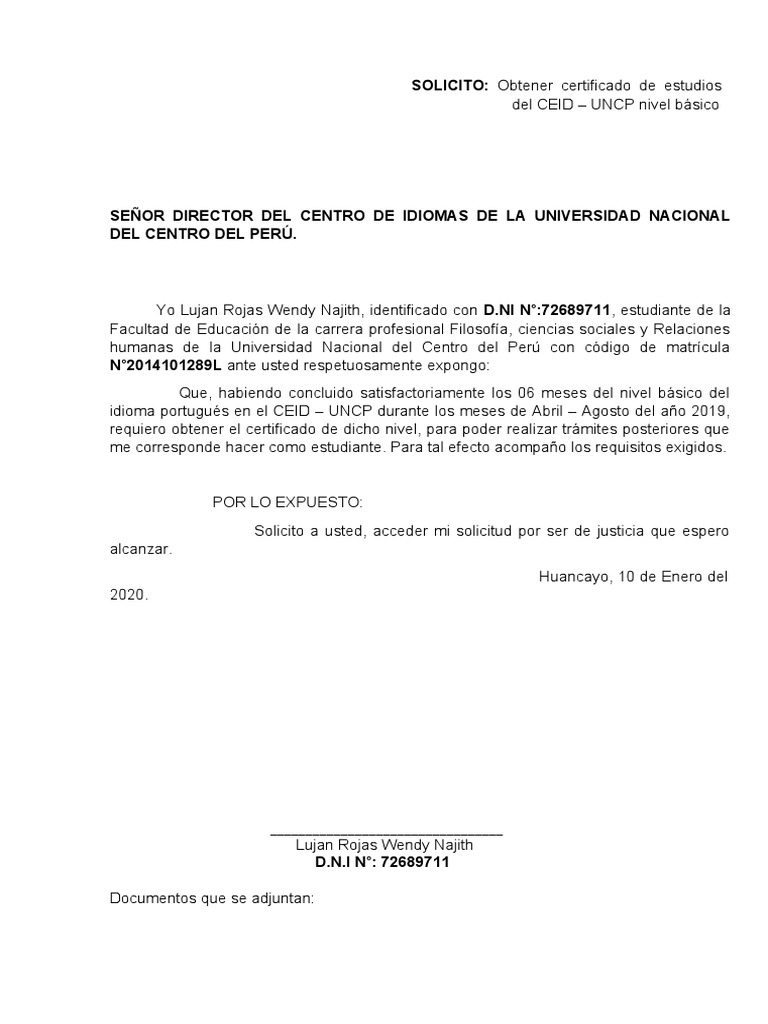 Solicitud CEID | PDF