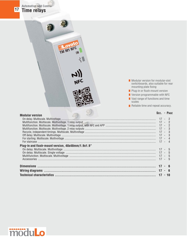 Lovato TM M1 Multifunction Timer Guide | PDF | Relay | Switch
