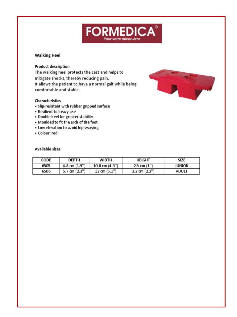 Walking Heel For Orthopedic Leg Cast | PDF