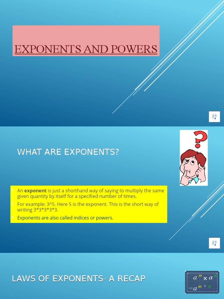 Exponents and Powers | PDF