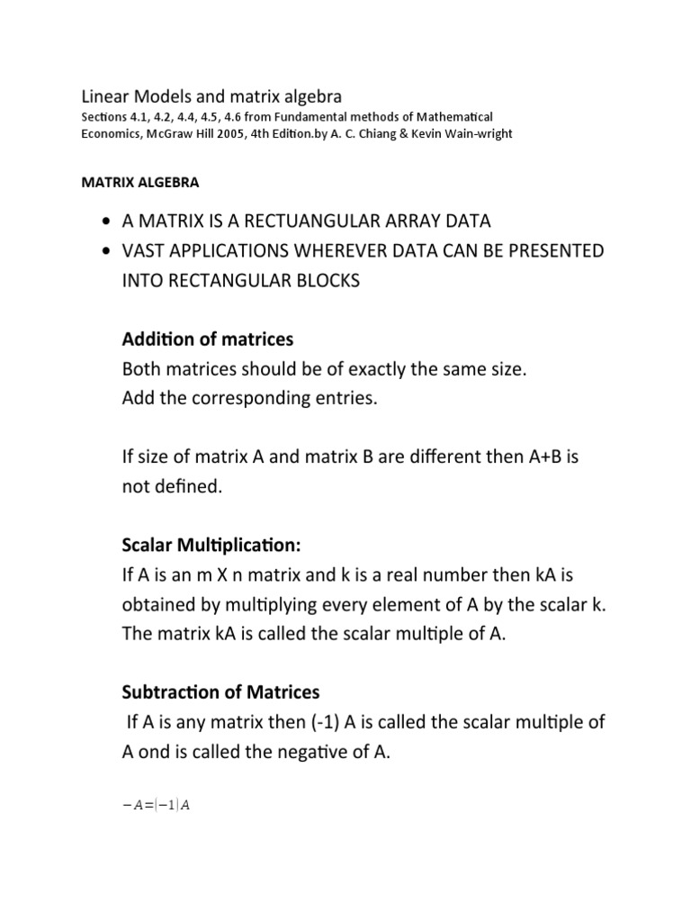 Basic Matrices 2017 | PDF | Matrix (Mathematics) | Operator Theory