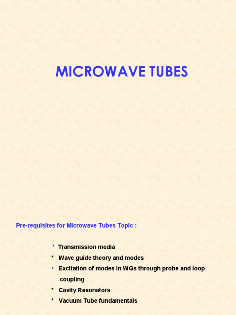 3rd Unit Microwave Tubes PDF | PDF | Vacuum Tube | Microwave