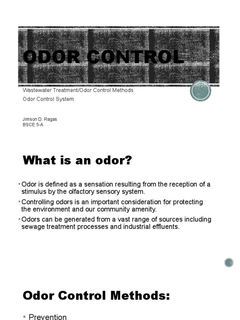 Odor Control: Wastewater Treatment/Odor Control Methods Odor Control ...
