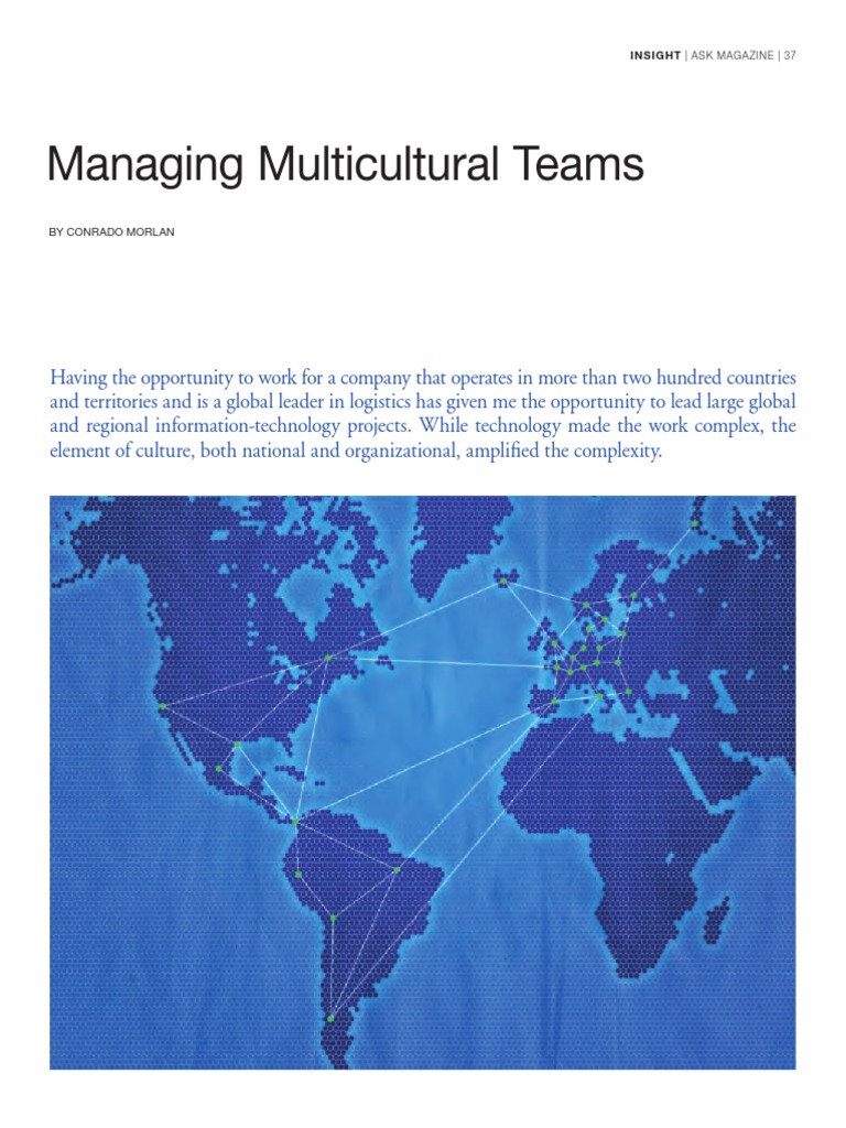 Managing Multicultural Teams: by Conrado Morlan | PDF | Strategic Management | Psychological ...