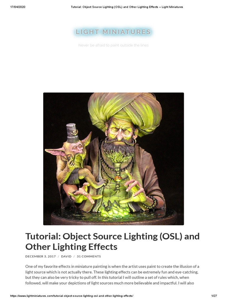 Tutorial - Object Source Lighting (OSL) and Other Lighting Effects ...