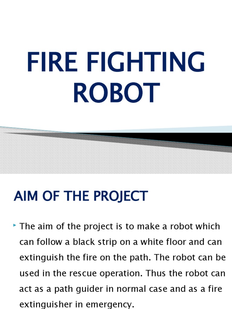 Fire Fighting Robot | PDF | Microcontroller | Robot
