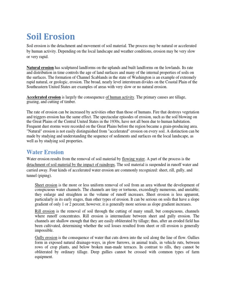 Soil Erosion | PDF | Erosion | Soil