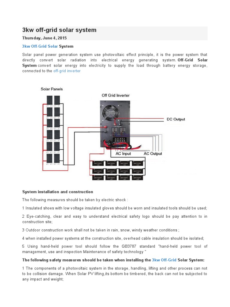 3kw Off | PDF | Solar Panel | Photovoltaic System