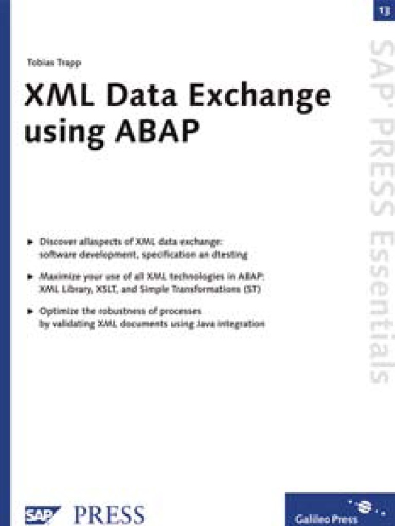 XML Data Exchange Using Abap | PDF | Xslt | Xml