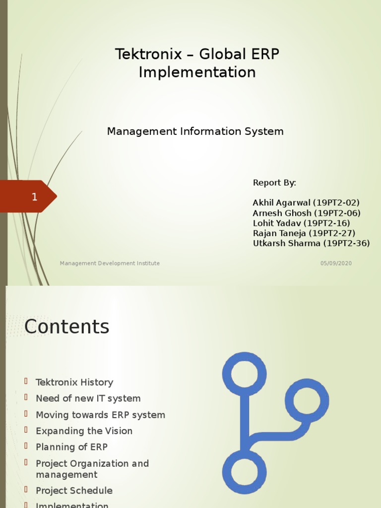Tektronix - Group 3 | PDF | Enterprise Resource Planning | Business