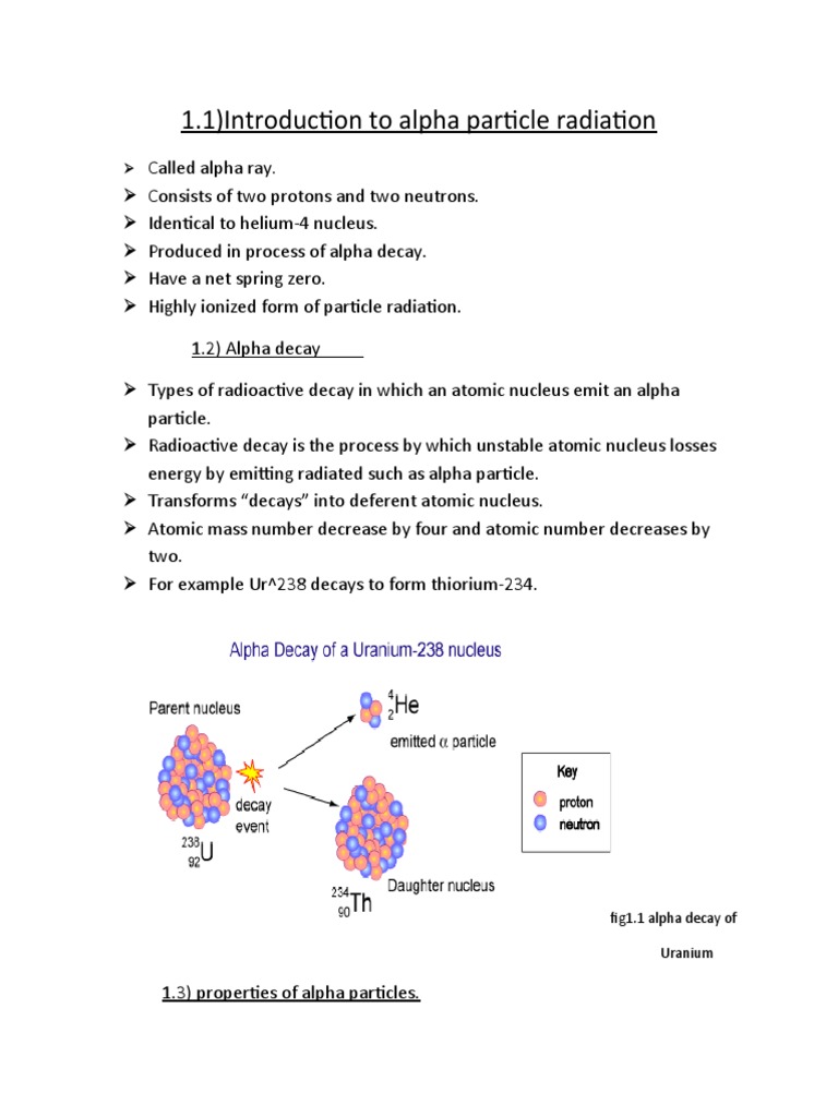 Understanding Alpha Particle Radiation | PDF | Radioactive Decay ...