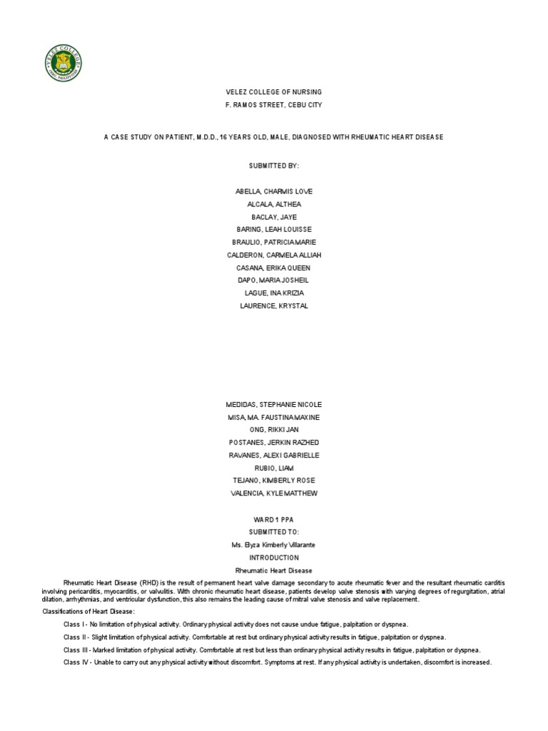 Sumapen Dosage for Rheumatic Heart Disease | PDF | Artery | Circulatory ...