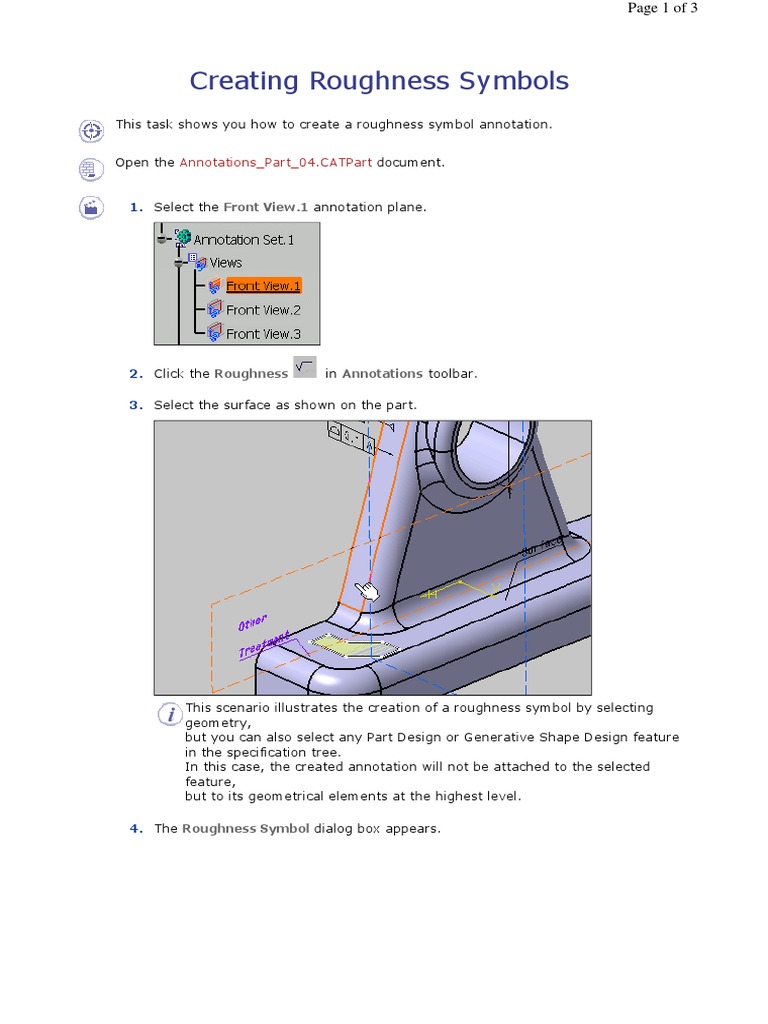 Creating Roughness Symbols: Annotations - Part - 04.catpart | PDF