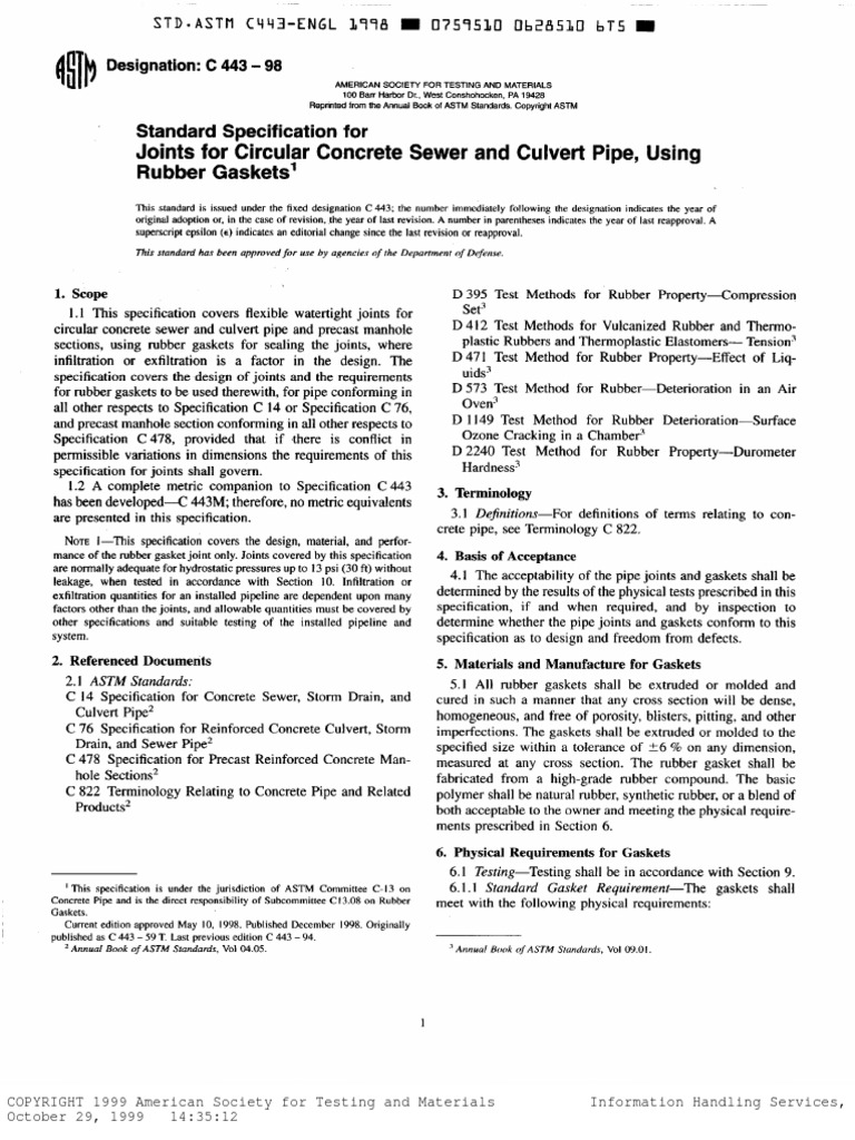 Astm C443 PDF | PDF