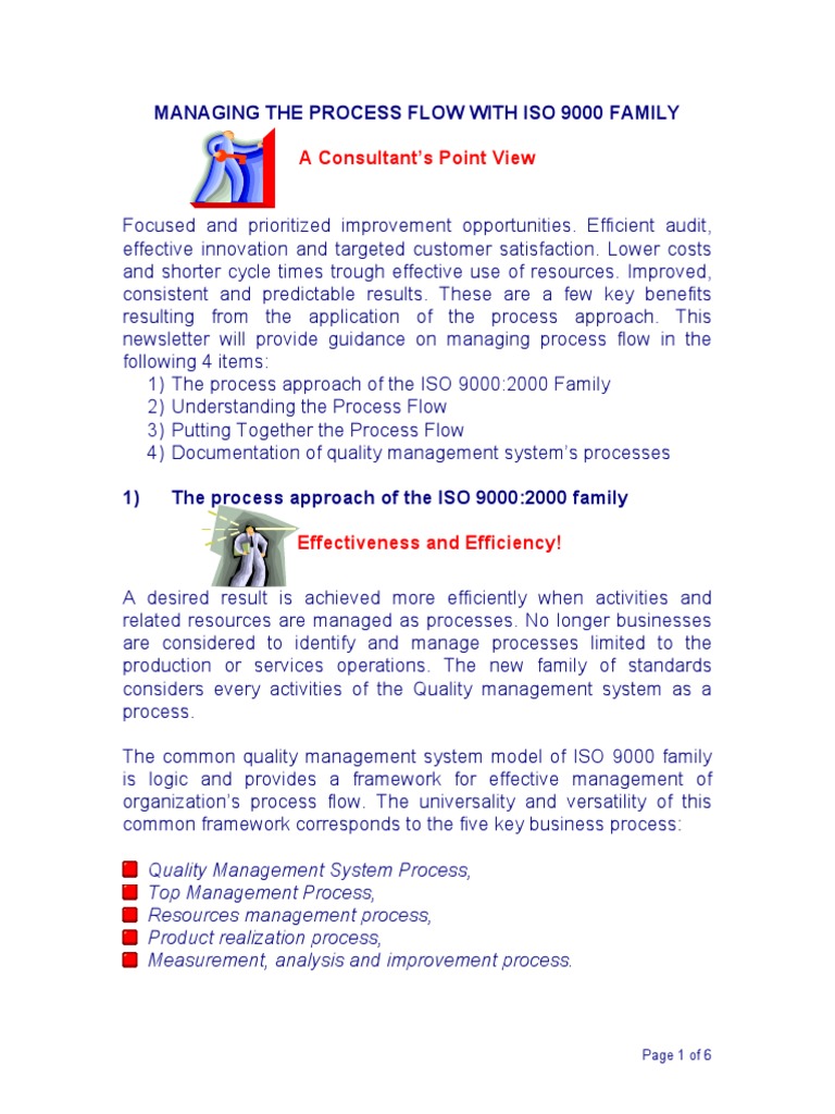 Managing The Process Flow With ISO9000 Family | PDF | Business Process ...