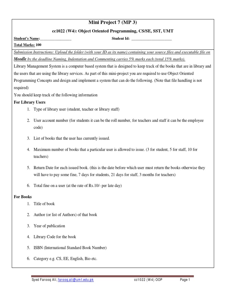 OOP C++ Library Management System | Download Free PDF | Library ...