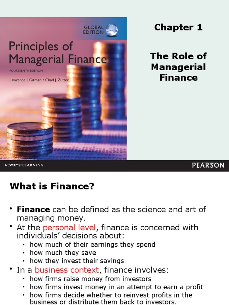 The Role of Managerial Finance | PDF | Corporate Governance | Stocks