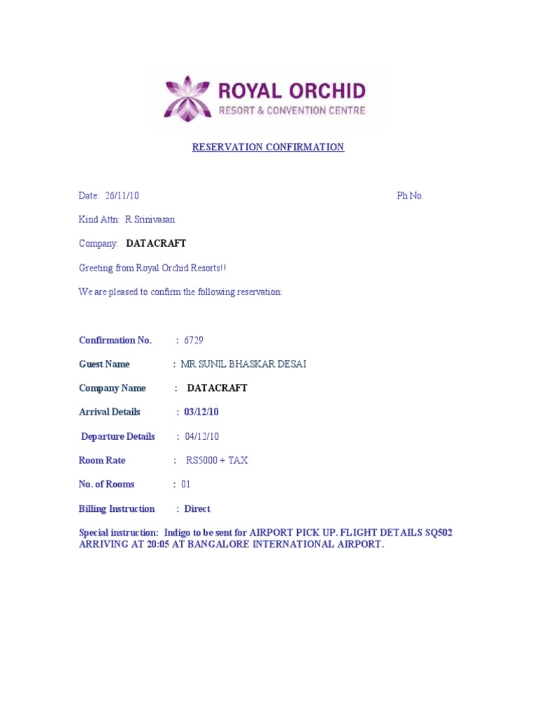 SQ502 Flight Arrival Confirmation | PDF
