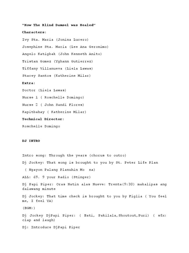 Radio Drama Script | PDF