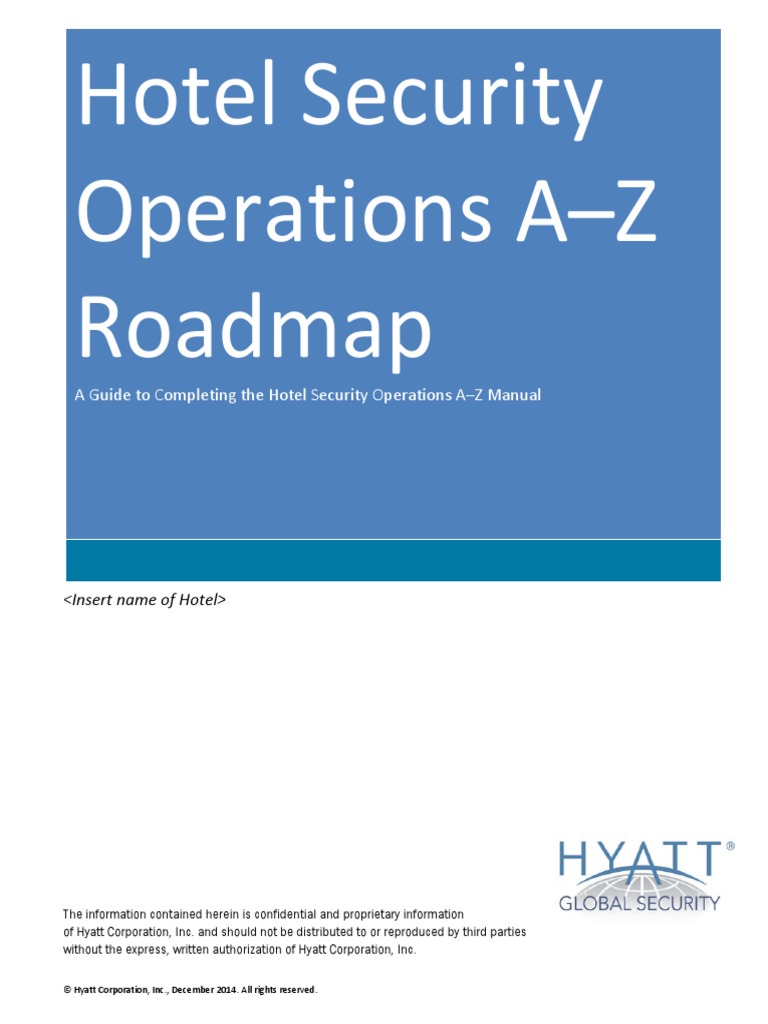 Hotel Security Operations Manual Roadmap V.1 12.2014 PDF | PDF ...