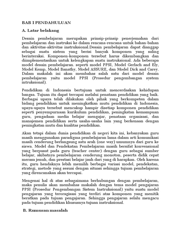 Model Desain PPSI Dan Glesser | PDF
