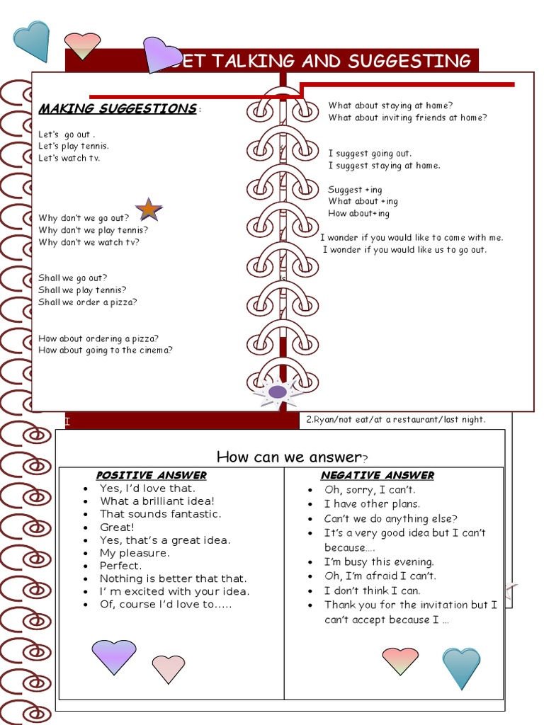 Present Tenses and Making Suggestions | PDF | Linguistic Typology ...