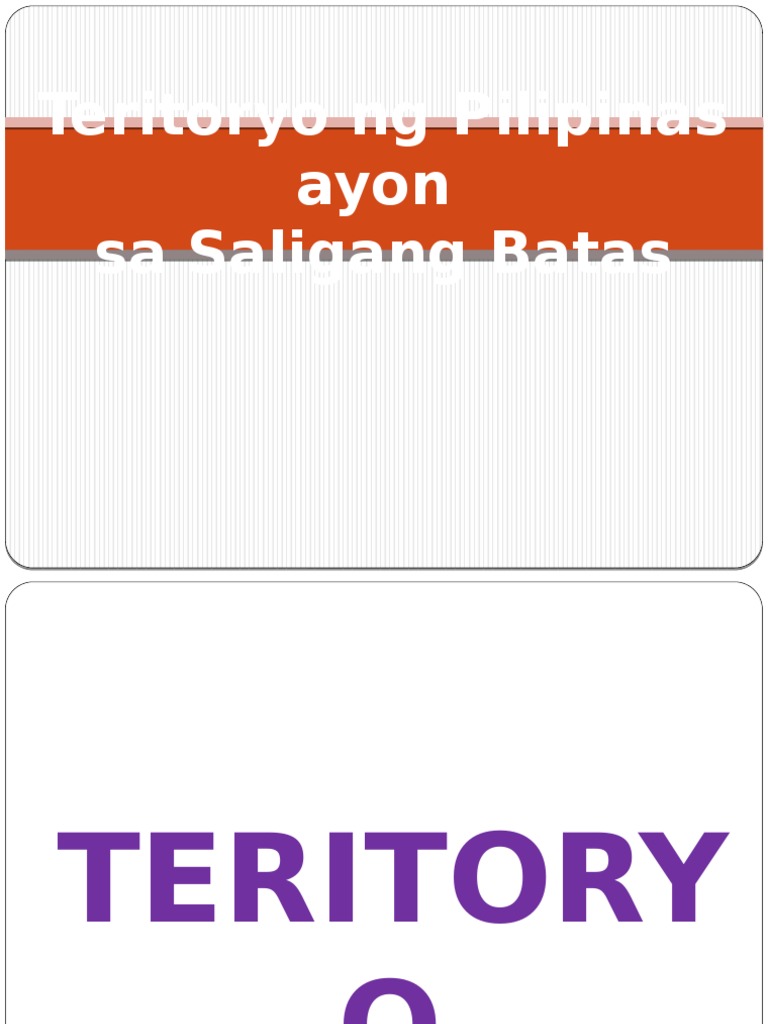 Q1 W1 DAY 4 Teritoryo NG Pilipinas | PDF