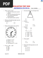 Mathematics Exam Paper for Standard Seven | PDF