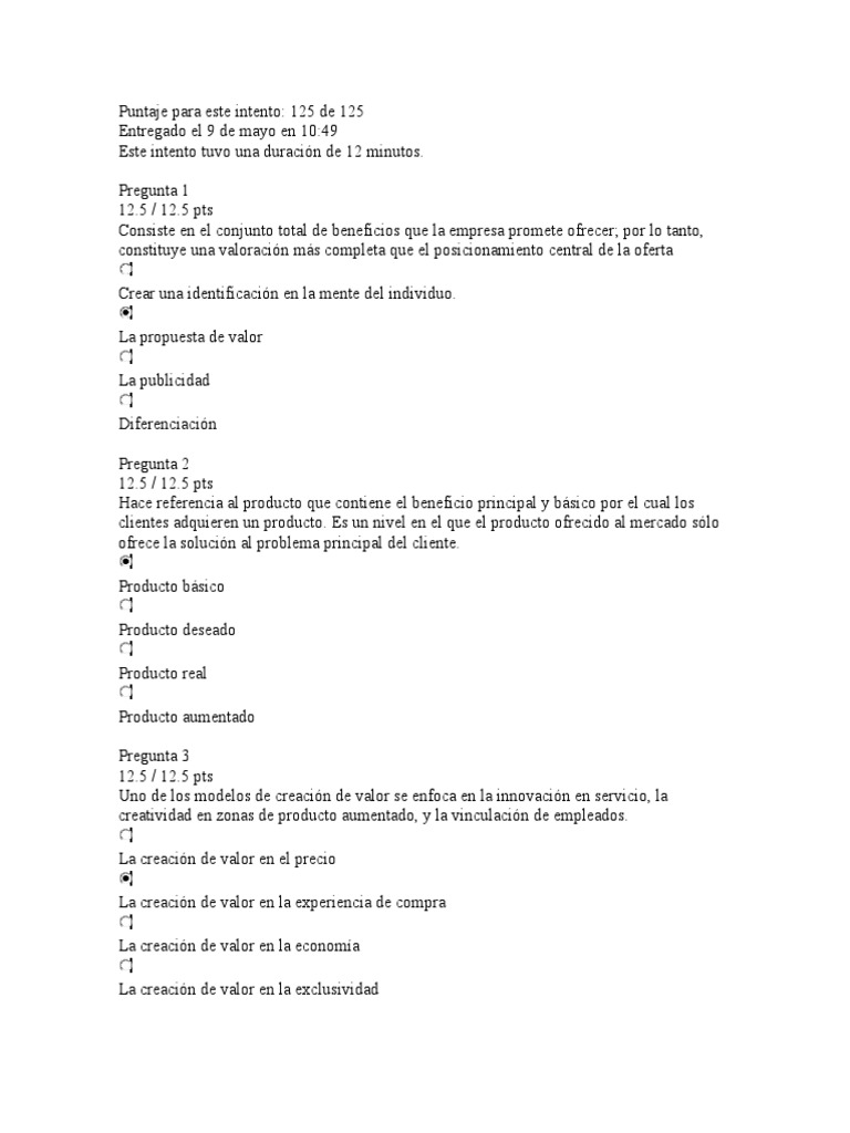 Examen Final Fundamentos de Mercadeo | PDF | Producto (Negocio) | Marketing