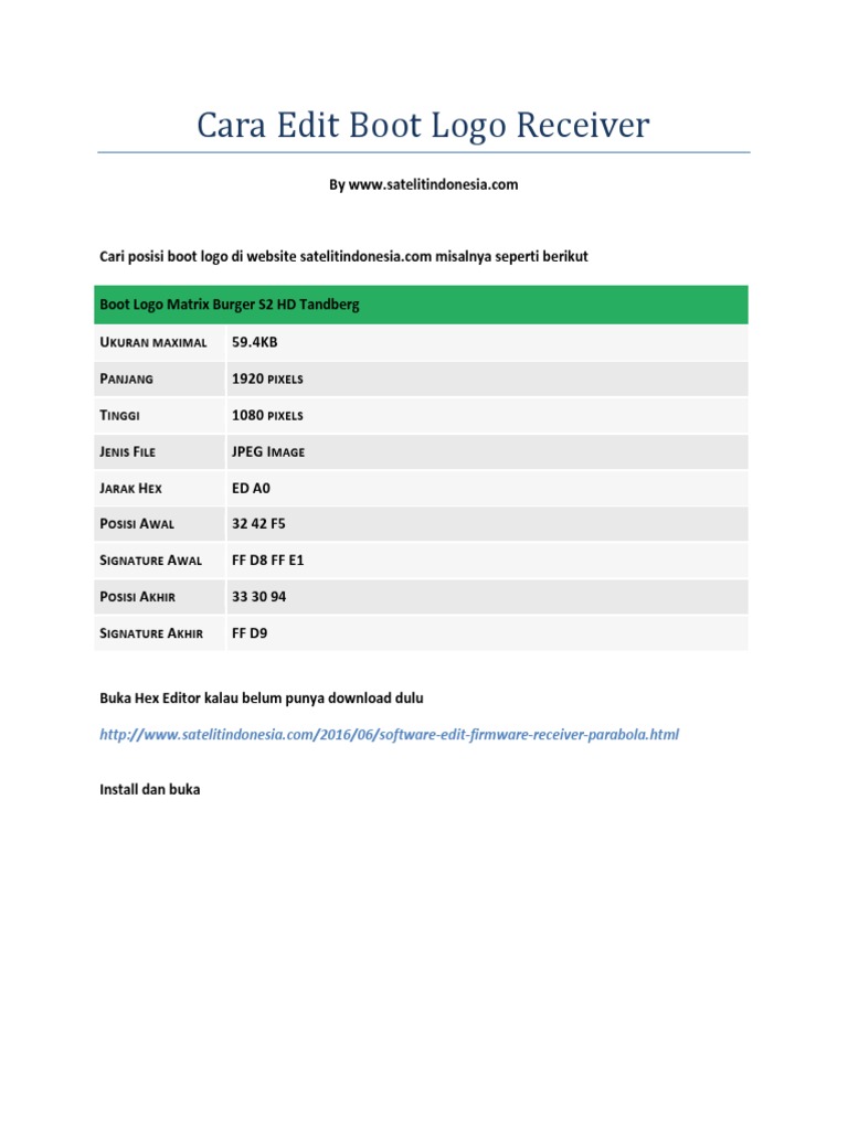 Cara Edit Boot Logo Receiver | PDF | Bisnis | Komputer