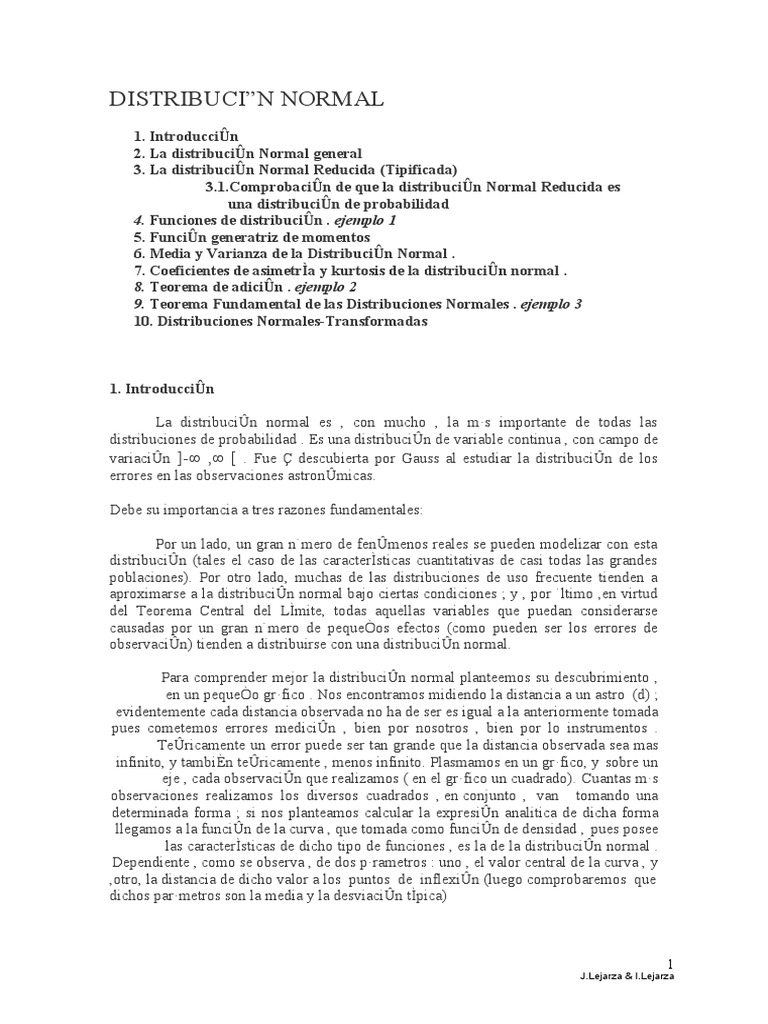 Normal | Descargar gratis PDF | Distribución normal | Integral