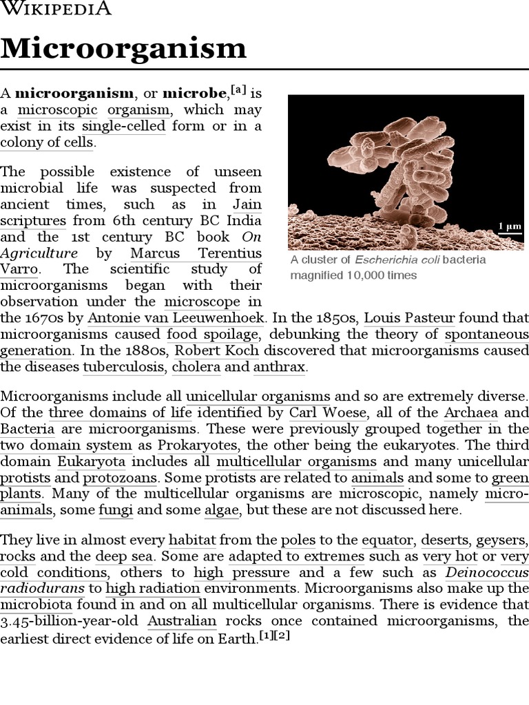 Microorganism | PDF | Microorganism | Bacteria