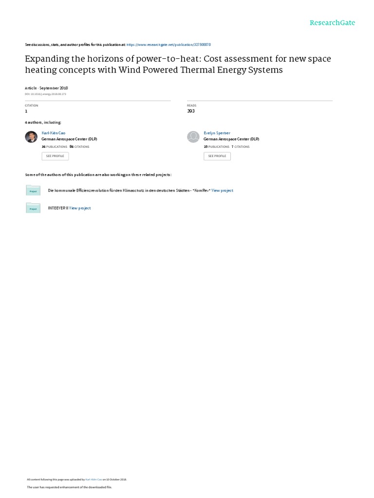 Expanding The Horizons of Power-To-Heat Cost Assessment For New Space ...