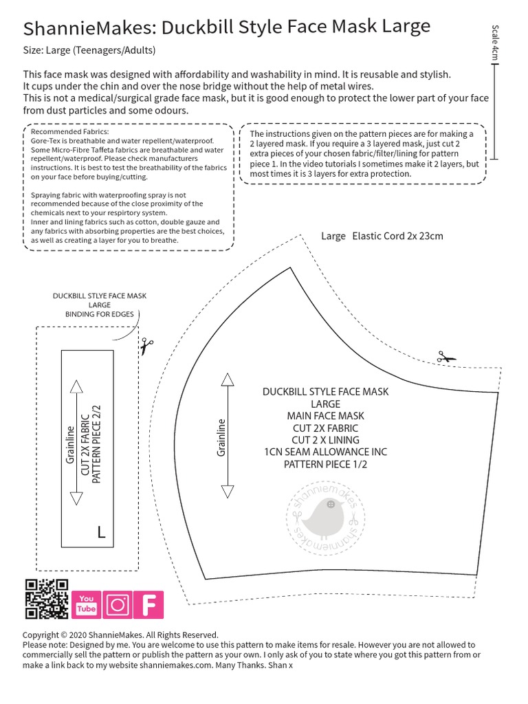 Duckbill Style Size Large | PDF | Textiles | Materials